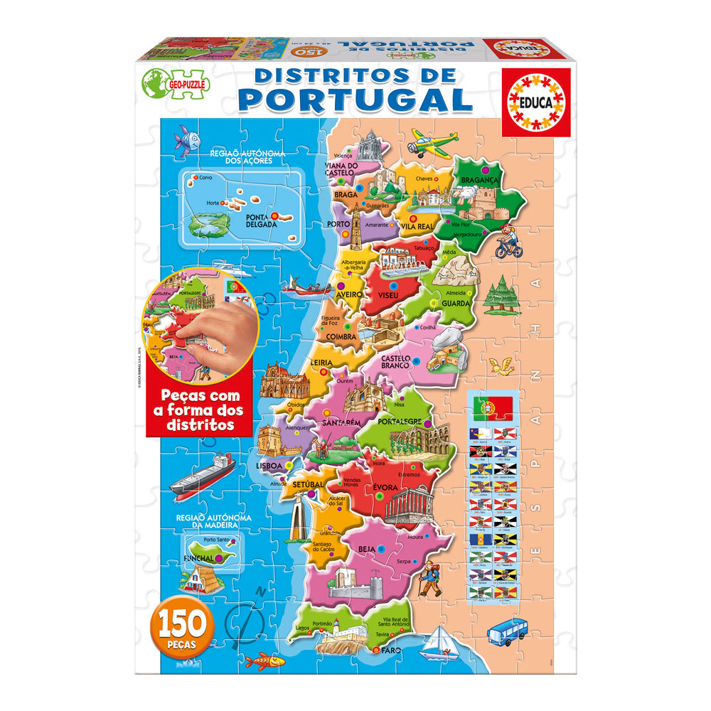 Puzzle MAPA DE PORTUGAL 150 Peças | PapeLeiria