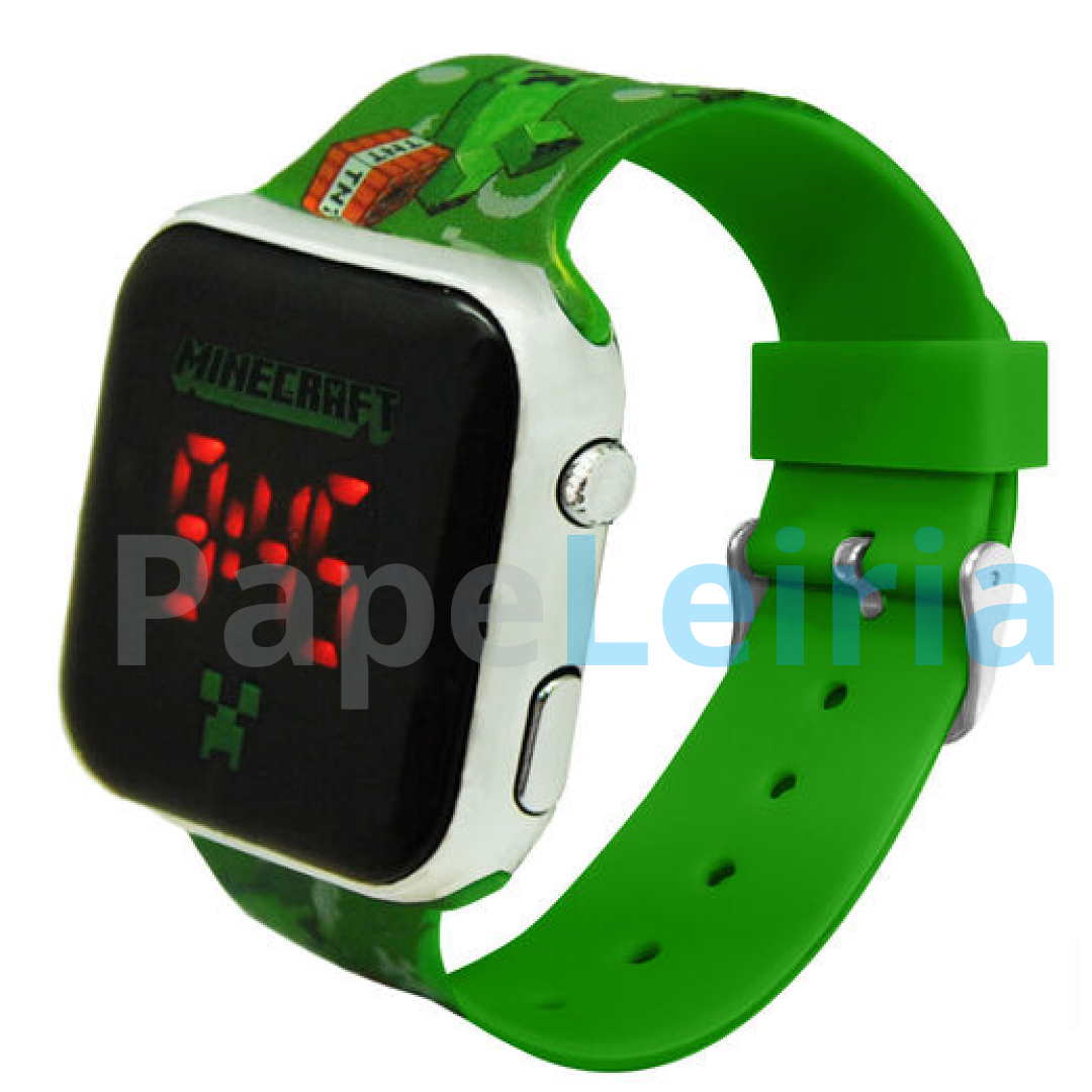 Relógio Minecraft LED | PapeLeiria