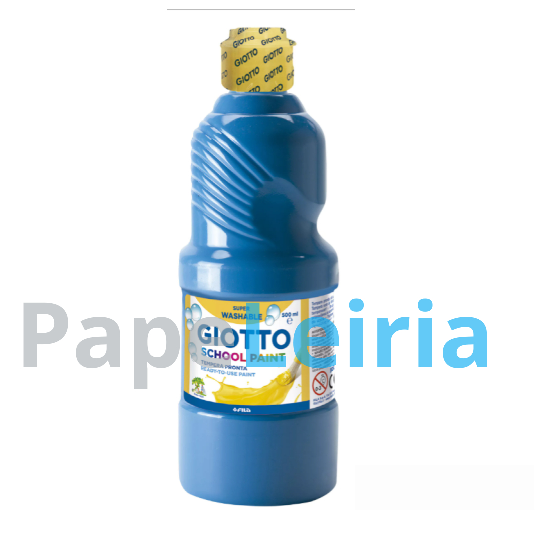 Guache GIOTTO School Paint Lavavel 535315 Azul Cyan 500ML | PapeLeiria