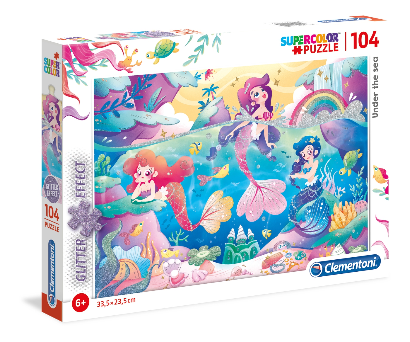 Puzzle Glitter Sereias 104Peças Under The Sea | PapeLeiria